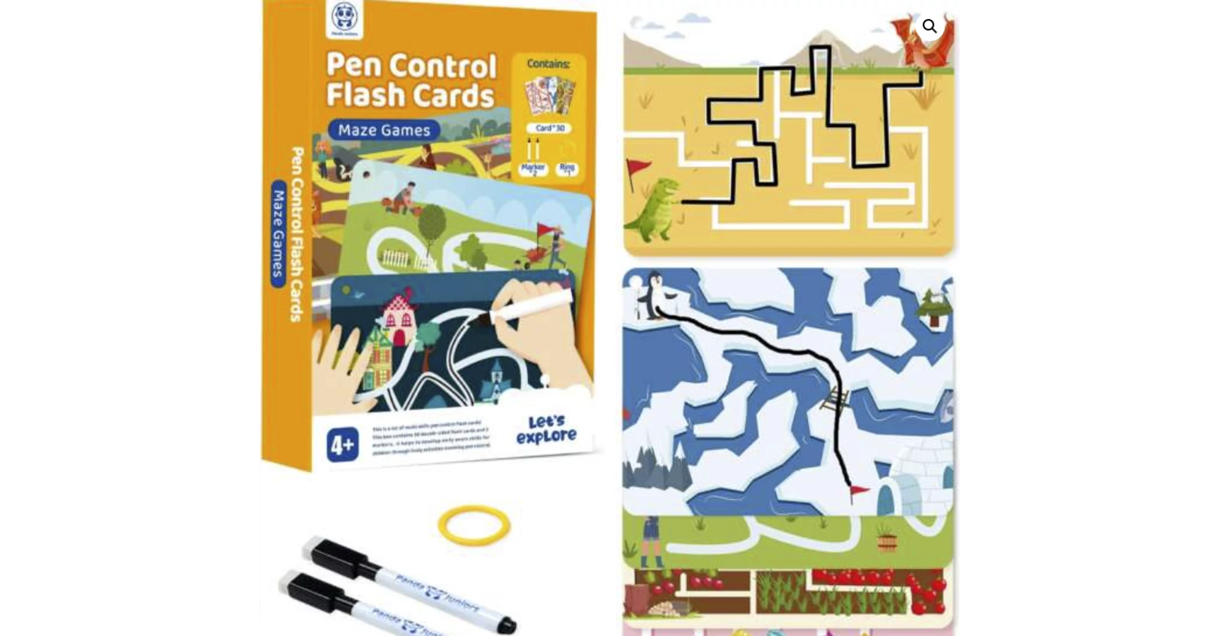 Vonalvezető - Labirintus játékok (Pen Control Flash Cards - Maze Games ...