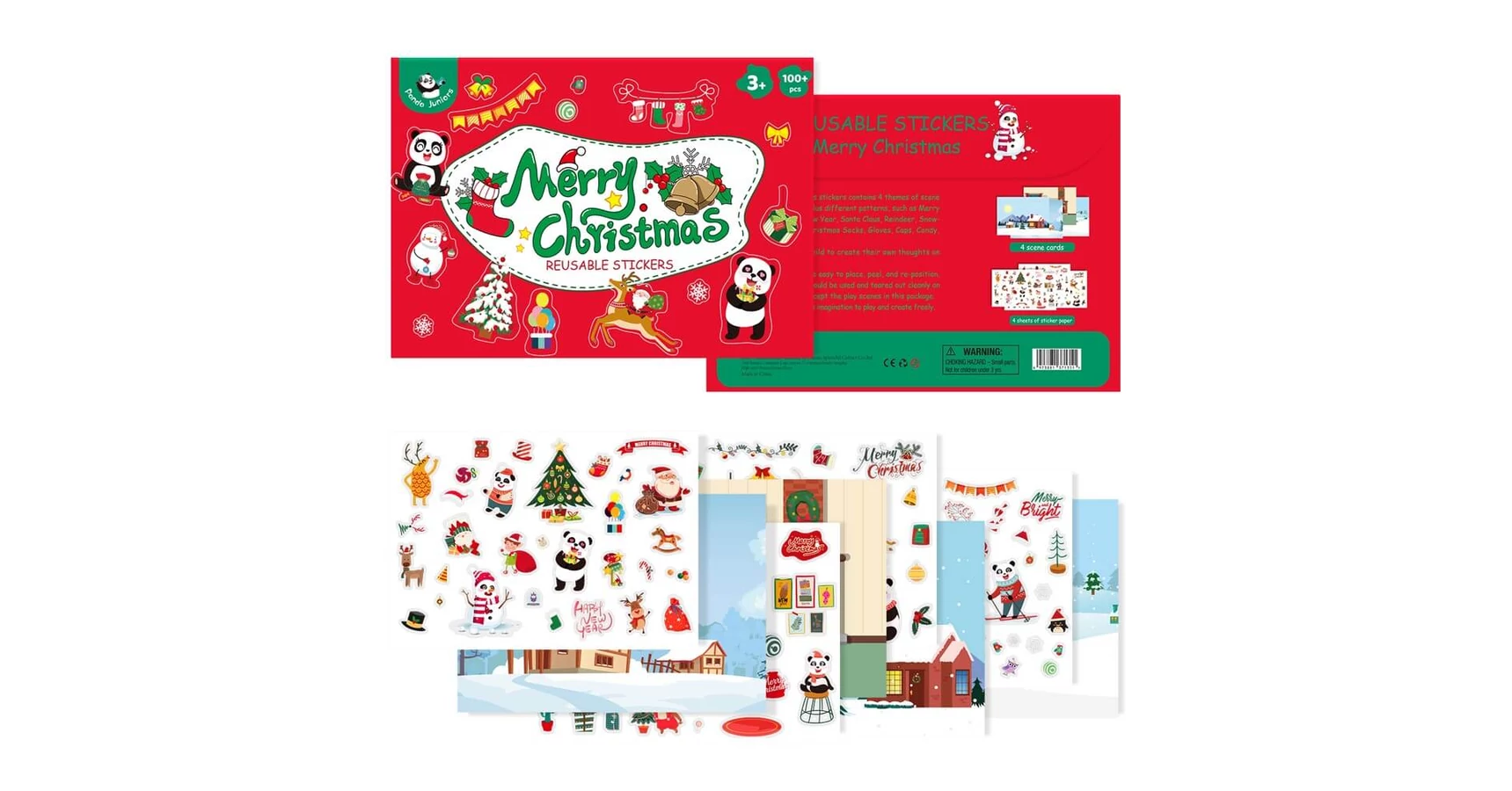 Panda Junior fóliamatricás füzet - Karácsony